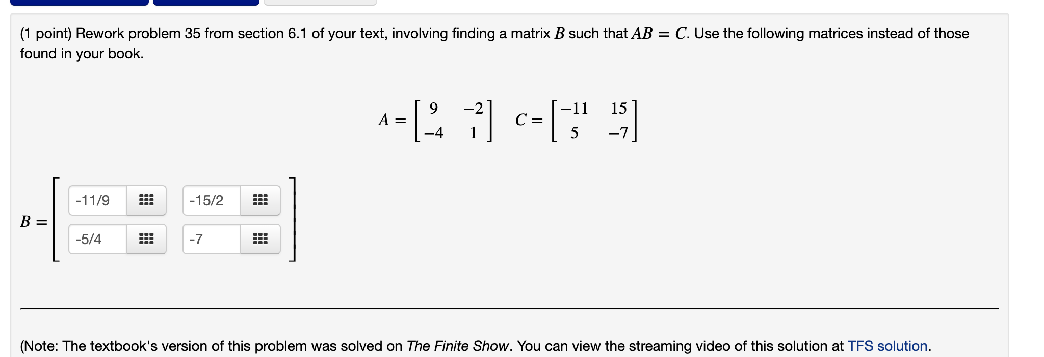 Solved 1 Point Rework Problem 35 From Section 6 1 Of Your