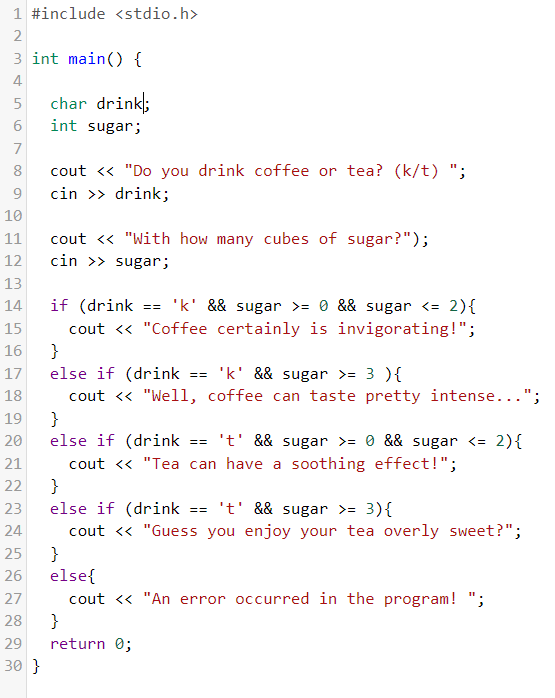 Solved Write a program which asks the user whether they | Chegg.com