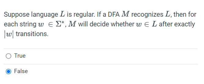 Solved Suppose language L is regular. If a DFA M recognizes | Chegg.com