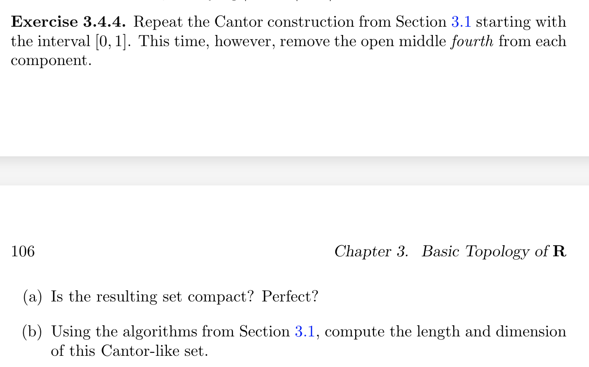 Solved Exercise 3.4.4. Repeat the Cantor construction from | Chegg.com