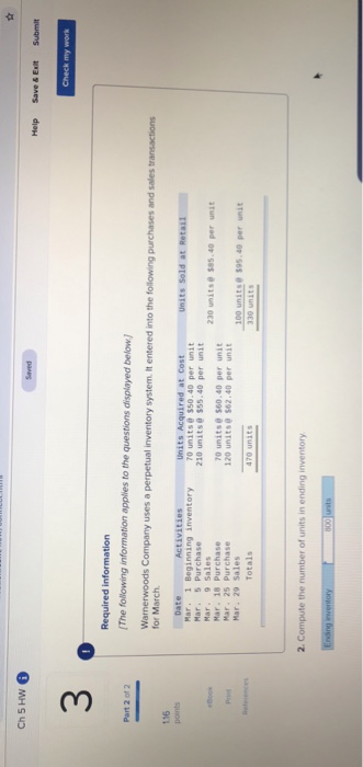 Solved Ch 5 HW 6 Help Save& Exit Submit Check my work 3 | Chegg.com