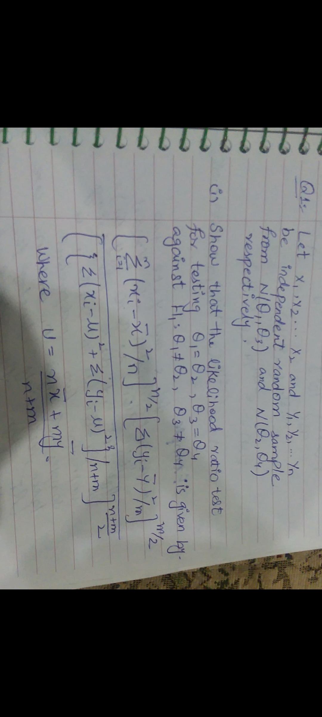 Solved Q1: Let \\( x_{1}, x_{2} \\ldots x_{2} \\) and \\( | Chegg.com