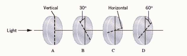 Solved The drawing below shows four sheets of polarizing | Chegg.com
