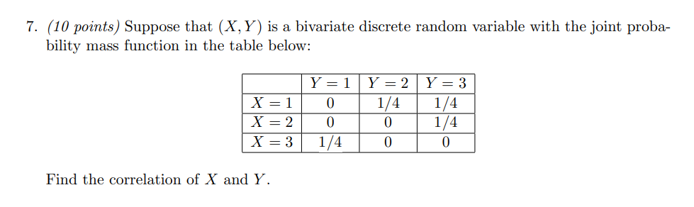 Solved 7. (10 points) Suppose that (X,Y) is a bivariate | Chegg.com Solved 7. (10 points) Suppose that (X,Y) is a bivariate | Chegg.com