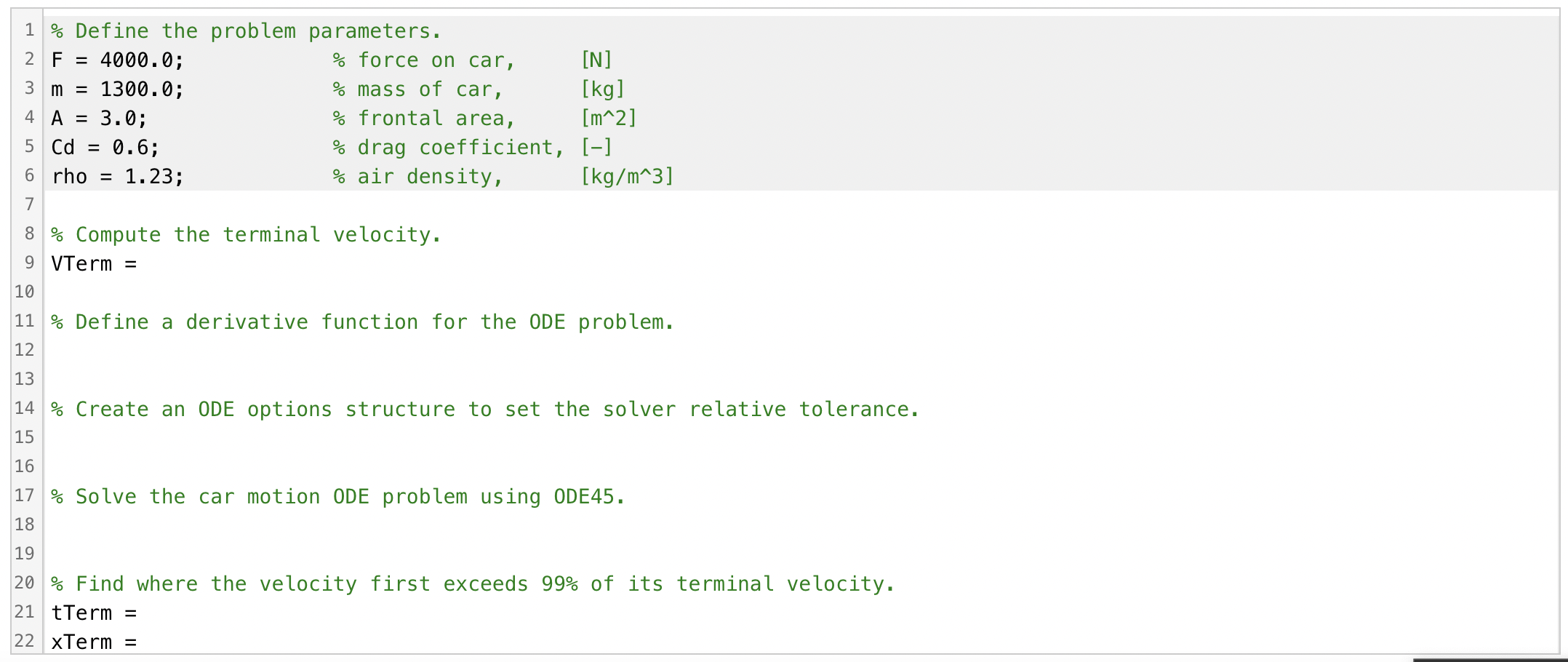Solved Case Study: Modeling Race Car Motion My Solutions > | Chegg.com