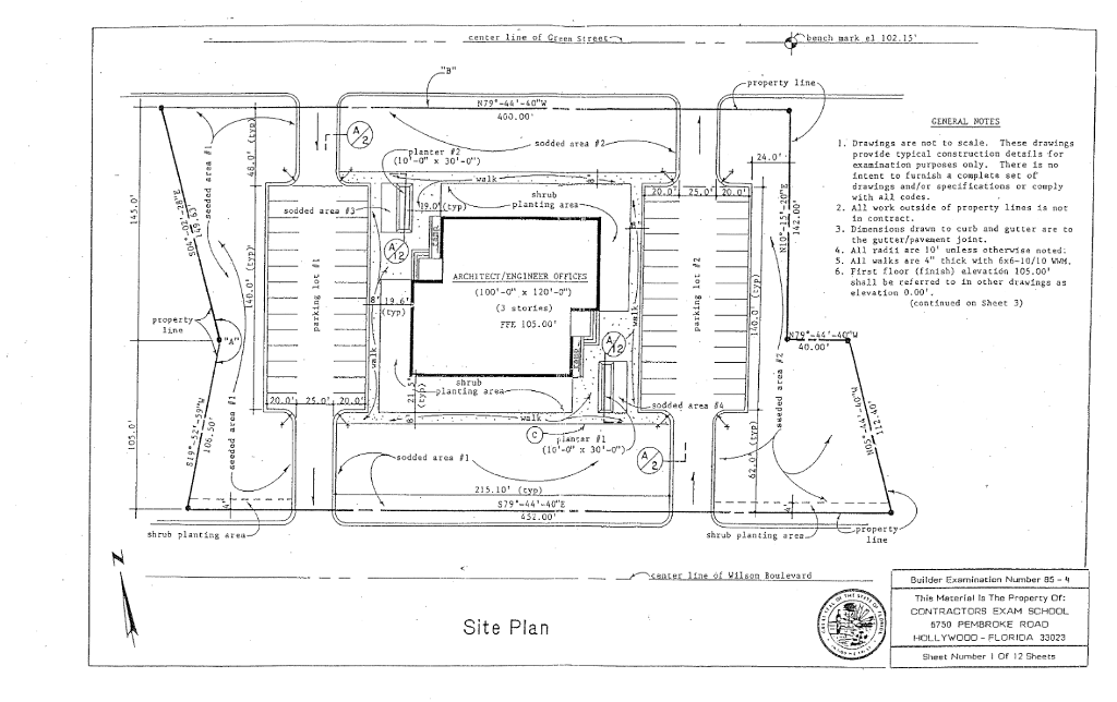 property 1ine 400.00 sodded area #2 Drawings are noc | Chegg.com