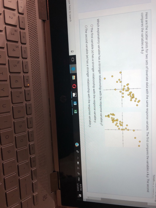 Solved Here are the scatter plots for two sets of bivariate | Chegg.com
