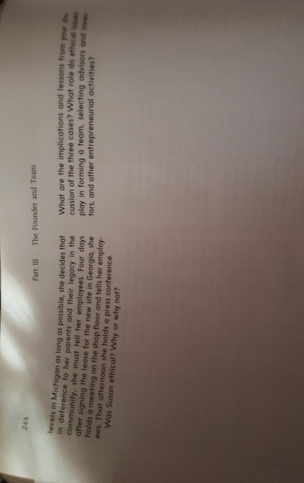 Solved Cha Decision Making and the Ensrepreneu 243 Ethical | Chegg.com