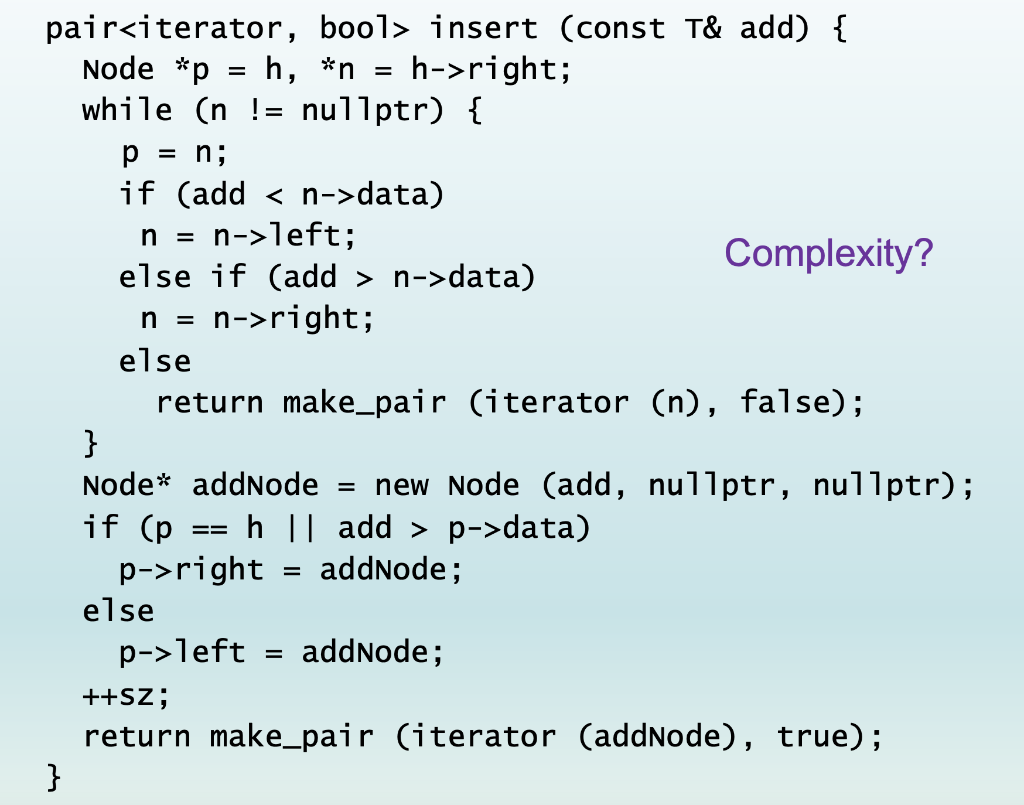 Solved Find iterator find (const T\& seek) \{ // Remember | Chegg.com