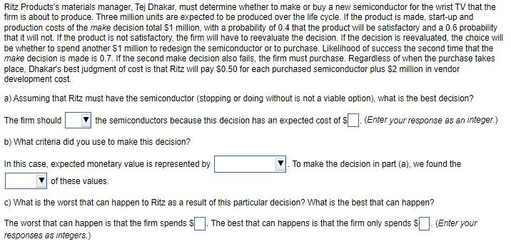 Solved first drop down (buy/selll) second drop down: | Chegg.com
