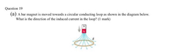 Solved Question IS9 (a) A bar magnet is moved towards a | Chegg.com