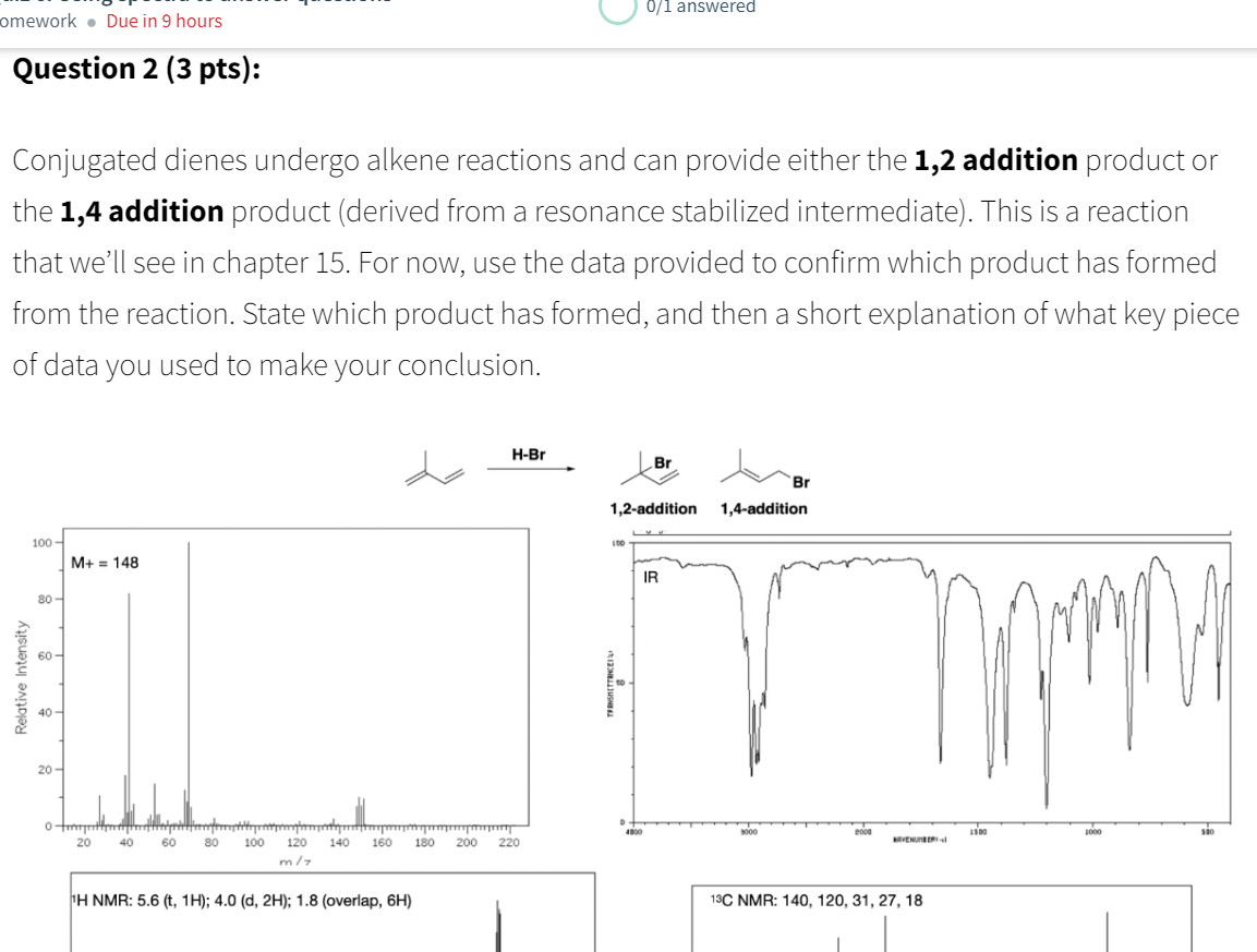 Solved 0/1 answered omework. Due in 9 hours Question 2 (3 | Chegg.com Solved 0/1 answered omework. Due in 9 hours Question 2 (3 | Chegg.com