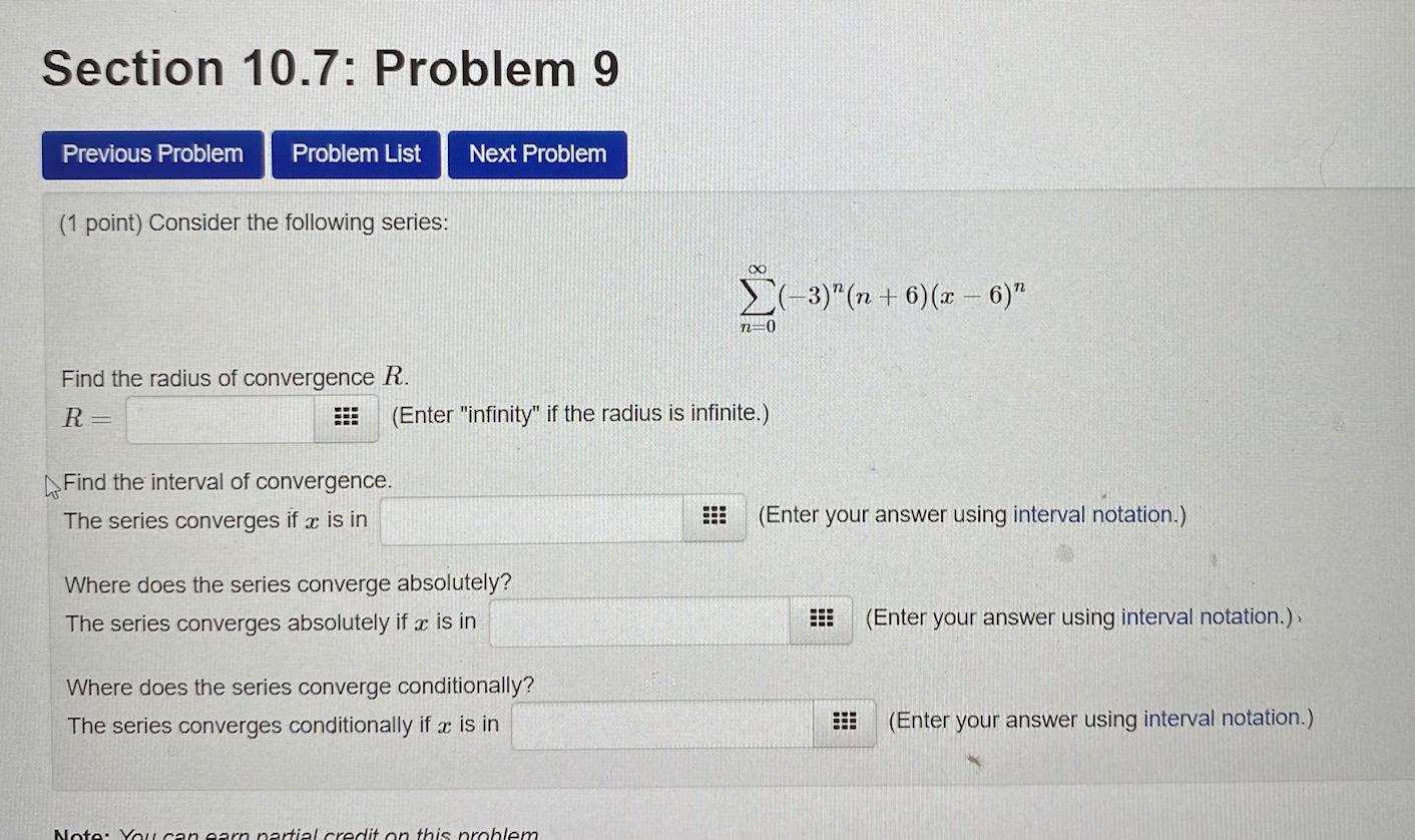 Solved Section 10.7: Problem 9 Previous Problem Problem List | Chegg.com