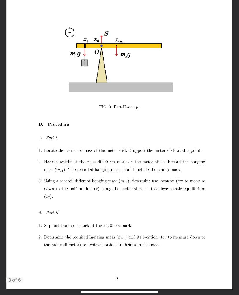 Solved I. EXPERIMENT 1.07: TORQUE A. Abstract A meter stick | Chegg.com