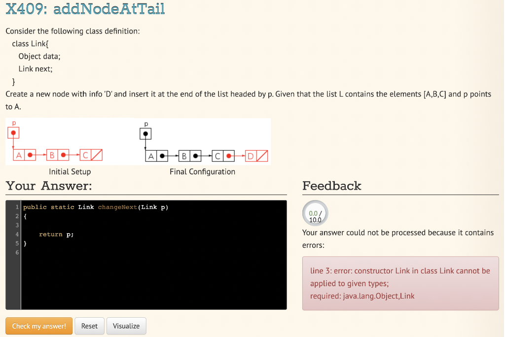 Solved X409 AddNodeAtTail Consider The Following Class Chegg
