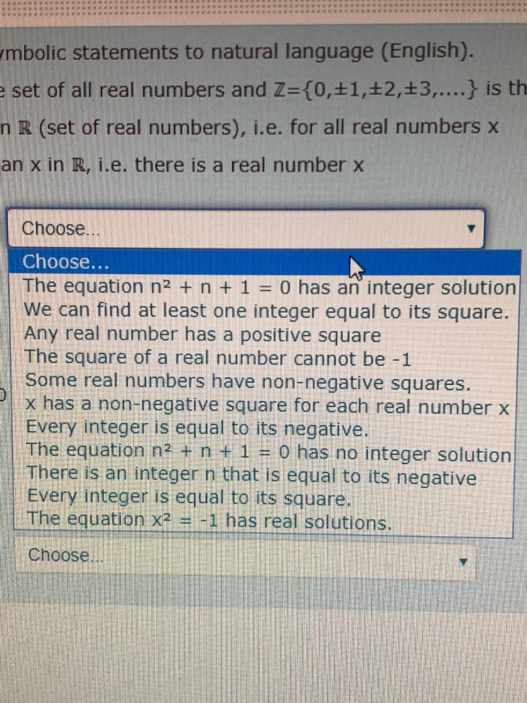 Solved Translate the following symbolic statements to | Chegg.com