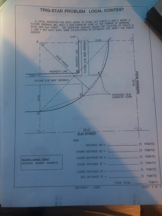 Solved TRIG-STAR PROBLEM LOCAL CONTEST A LOCAL SURVEYOR HAS | Chegg.com
