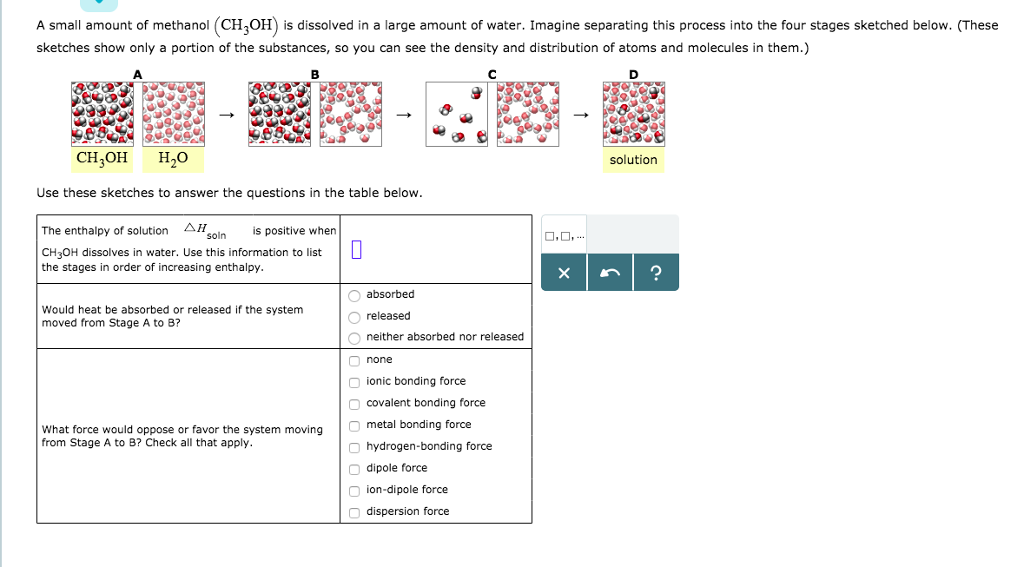 Solved A small amount of methanol (CH OH is dissolved in a | Chegg.com