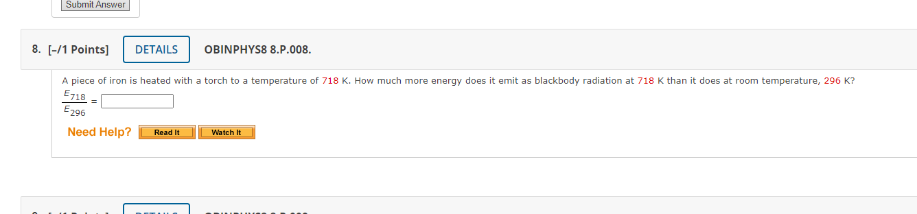 Solved Submit Answer 8. [-/1 Points] DETAILS OBINPHYS8 | Chegg.com