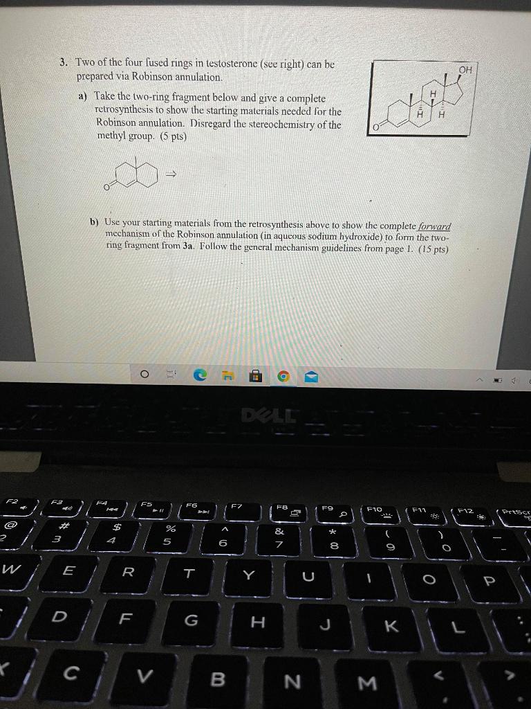 Solved OH 3. Two of the four fused rings in testosterone | Chegg.com