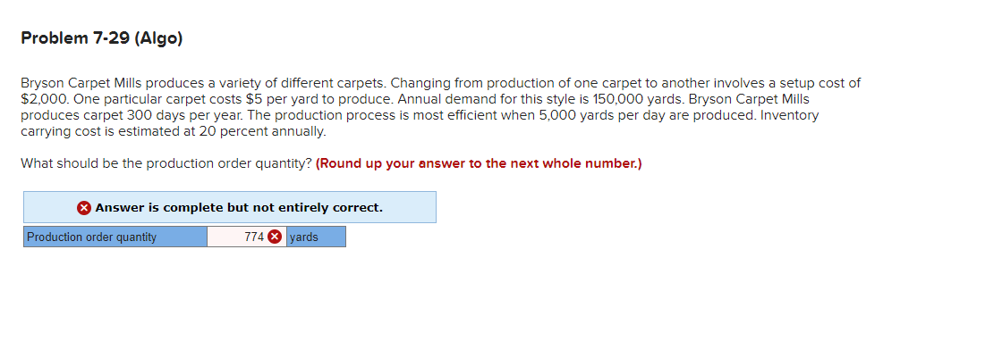 Solved Bryson Carpet Mills produces a variety of different | Chegg.com