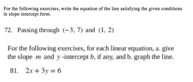 Solved For the following exercises, write the equation of | Chegg.com