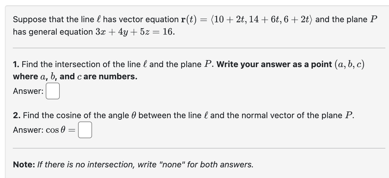 Solved Suppose that the line l ﻿has vector equation | Chegg.com
