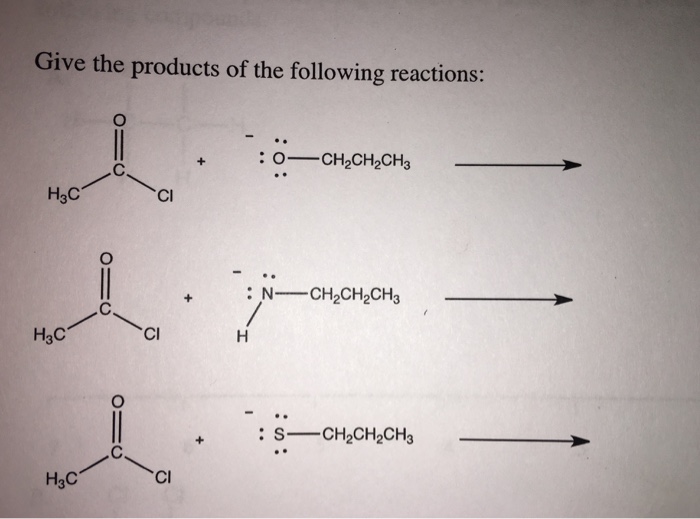 Solved Give the products of the following reactions: H3C Cl | Chegg.com