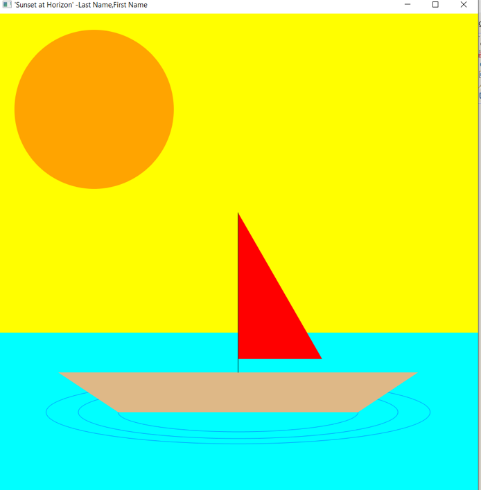 //Add an Rainbow with 3 colors using Arc shape in | Chegg.com