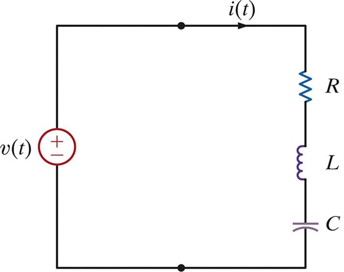 Solved A voltage source with voltage v(t) is connected to a | Chegg.com