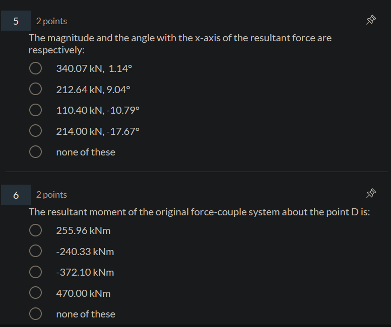 Solved 1-2D Force Couple System Figure 1 shows a two-force | Chegg.com