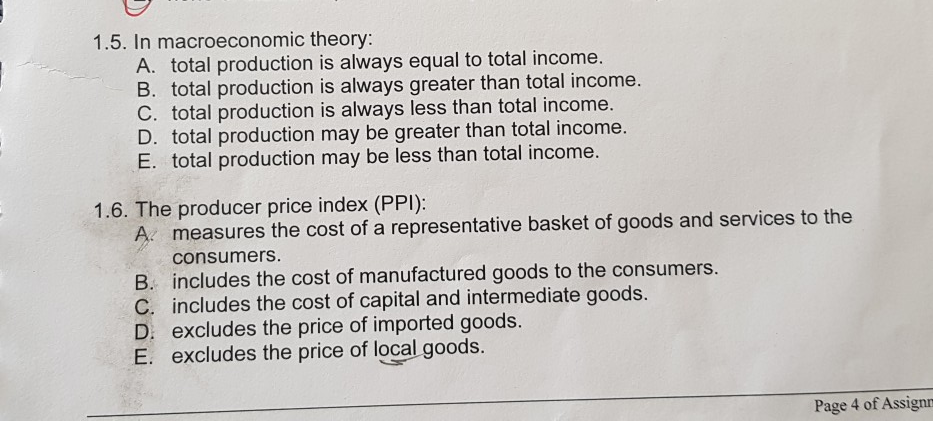 Solved 1 5 In Macroeconomic Theory A Total Production Is Chegg solved-1-5-in-macroeconomic-theory-a-total-production-is-chegg