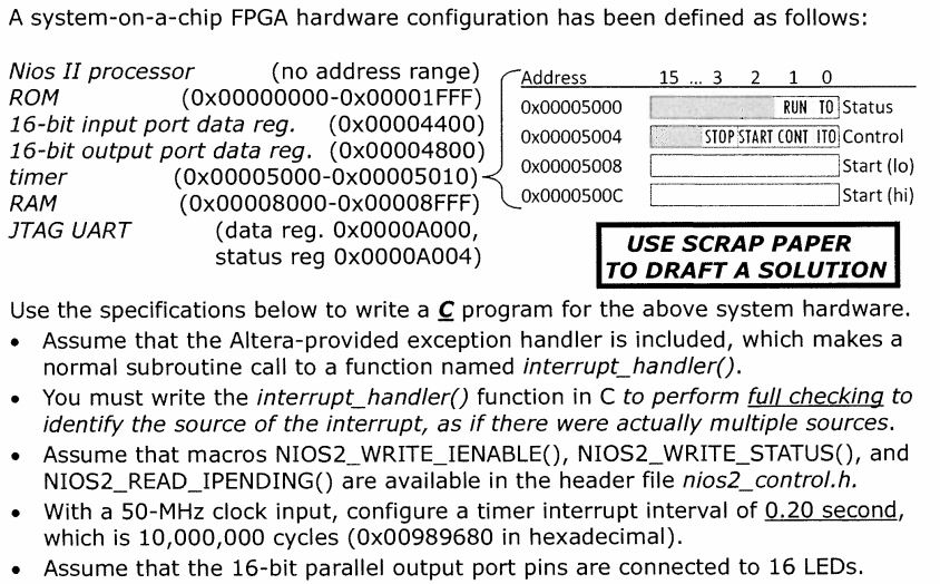 A system-on-a-chip FPGA hardware configuration has | Chegg.com