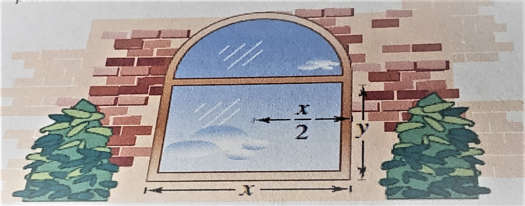Solved A Norman window is constructed by adjoining a | Chegg.com