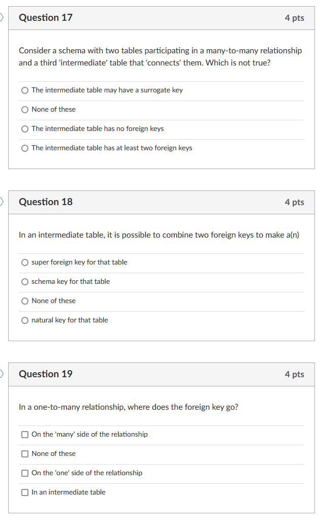 Solved Consider a schema with two tables participating in a | Chegg.com