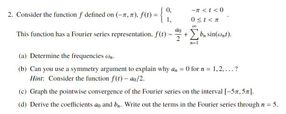 Solved 2. Consider the function f defined on (-1,1), f(t) = | Chegg.com