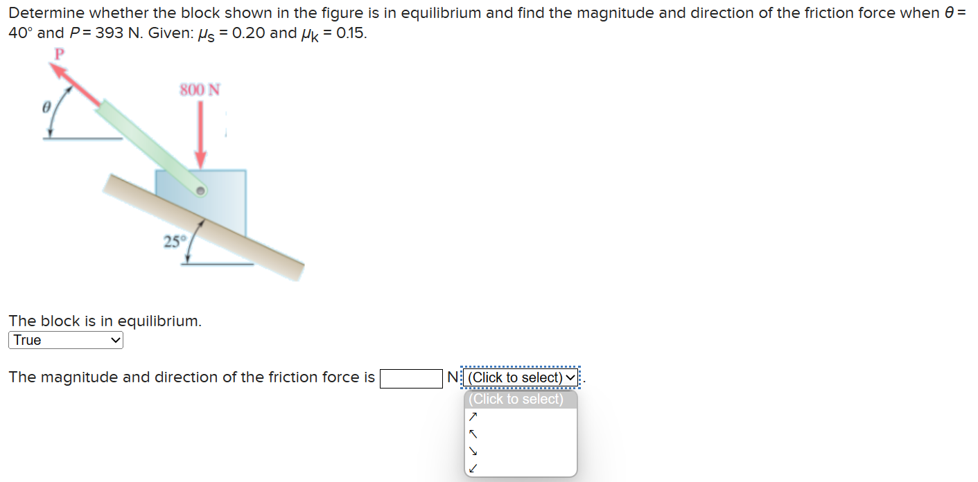 Solved Determine whether the block shown in the figure is in | Chegg.com