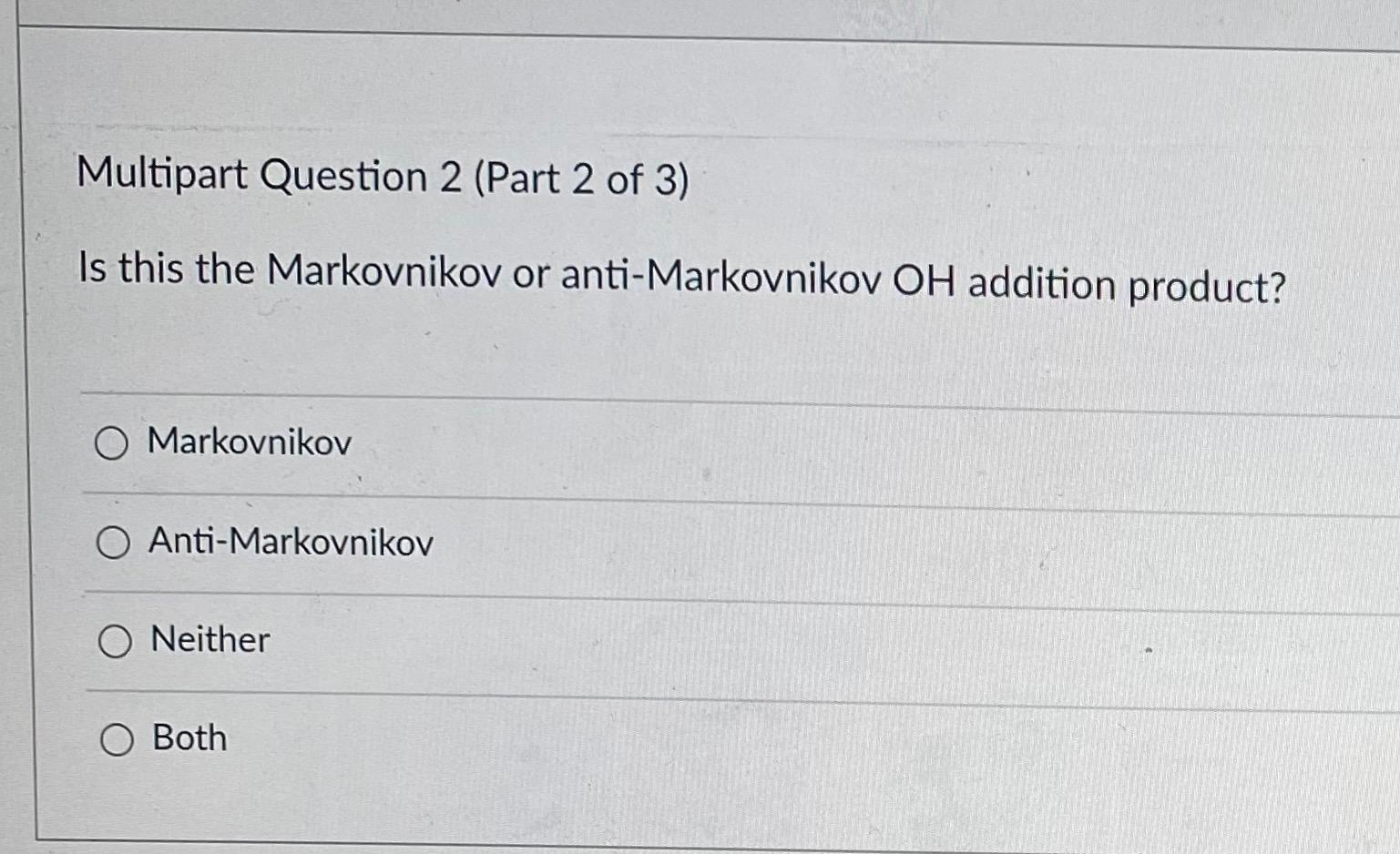 Solved A new reaction was developed to add water to an | Chegg.com