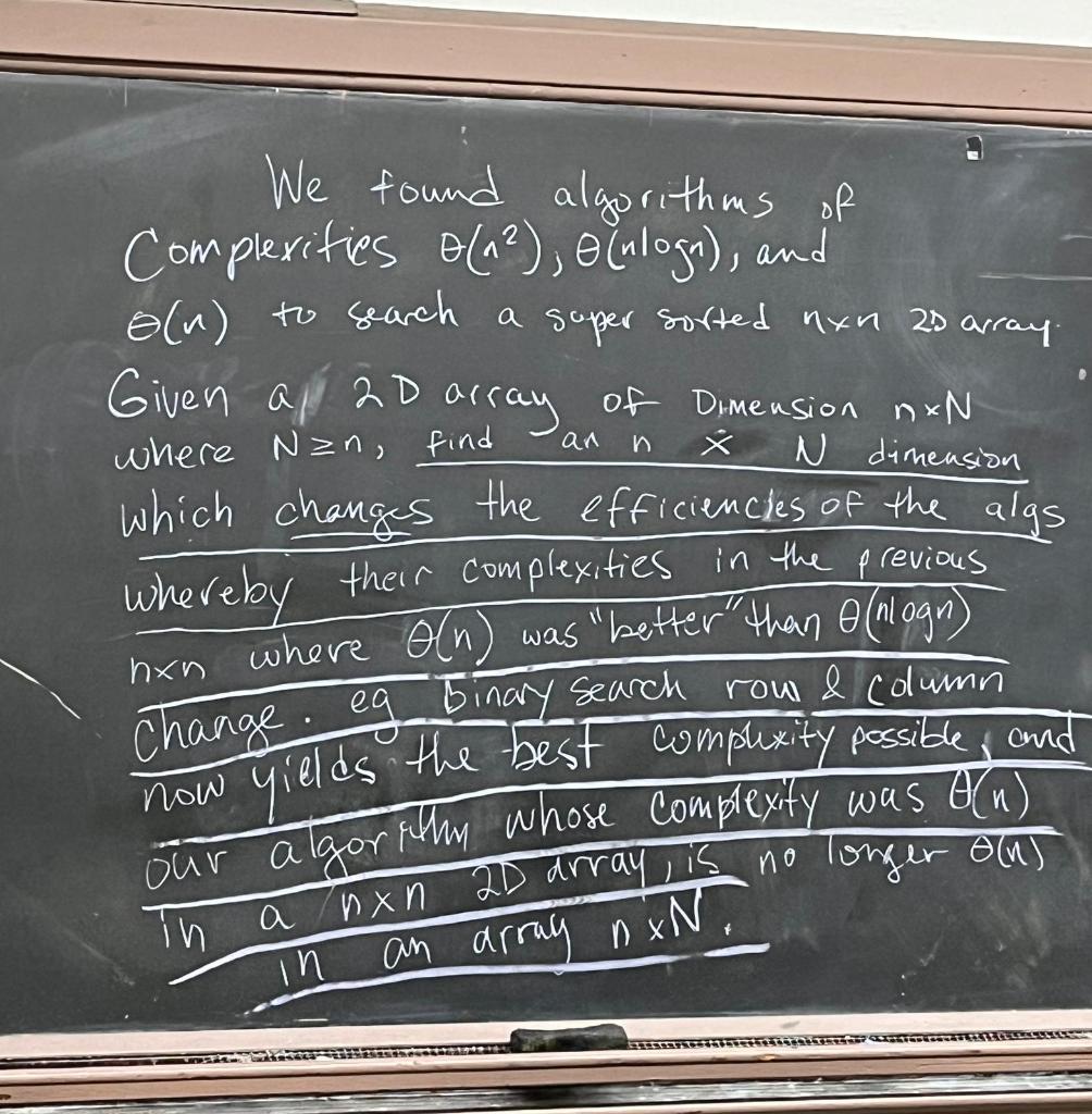 We found algorithms of Complexifies θ(n2),θ(nlogn), | Chegg.com