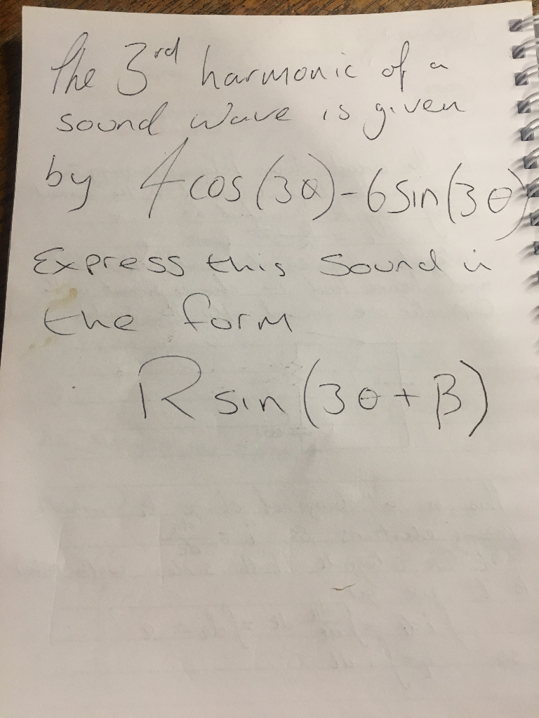 Solved The 3rd harmonic of a sound wave is given to by 4 cos | Chegg.com