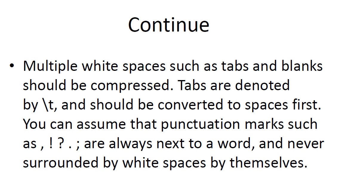 Solved Assignment - Write a simple text formatter ( one or | Chegg.com