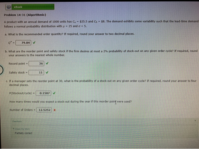Solved eBook Problem 14-31 (Algorithmic) A product with an | Chegg.com