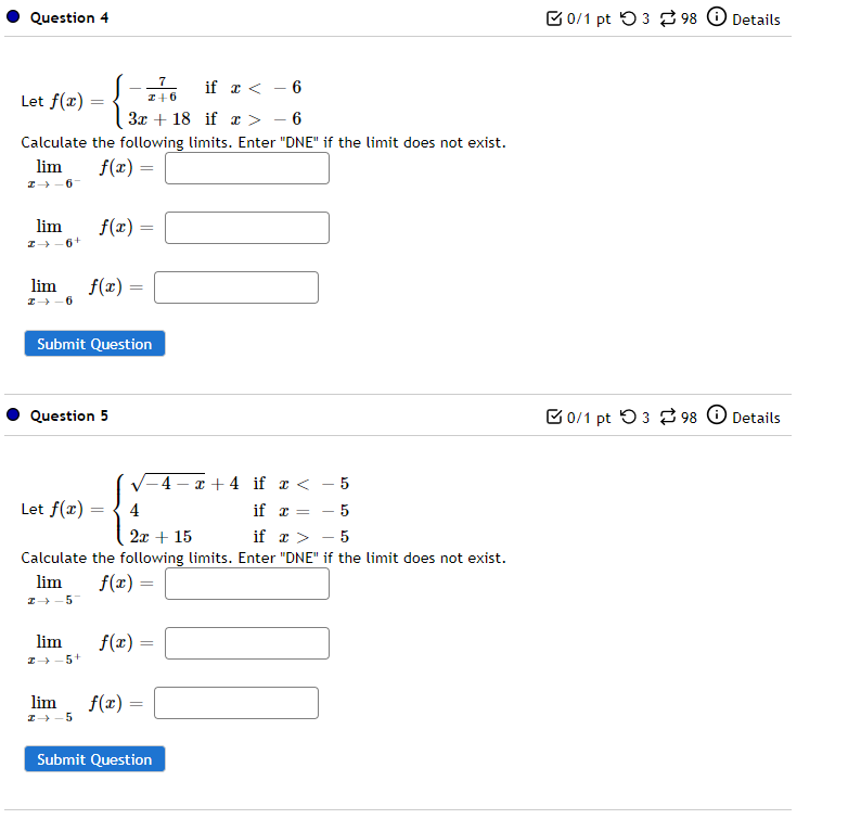 Solved Let f ( x ) = { − 7 x + 6 if x | Chegg.com