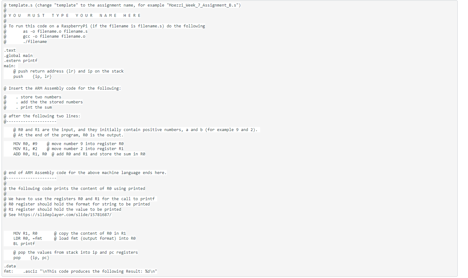 The following assignment must be done using the same | Chegg.com