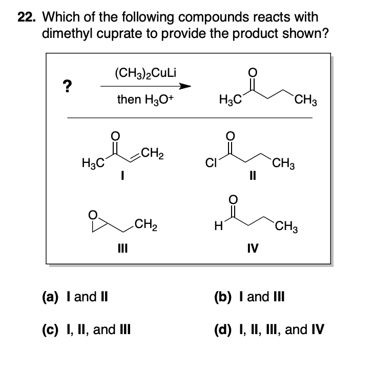 Solved 22. Which of the following compounds reacts with | Chegg.com