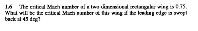 Solved The critical Mach number of a two-dimensional | Chegg.com