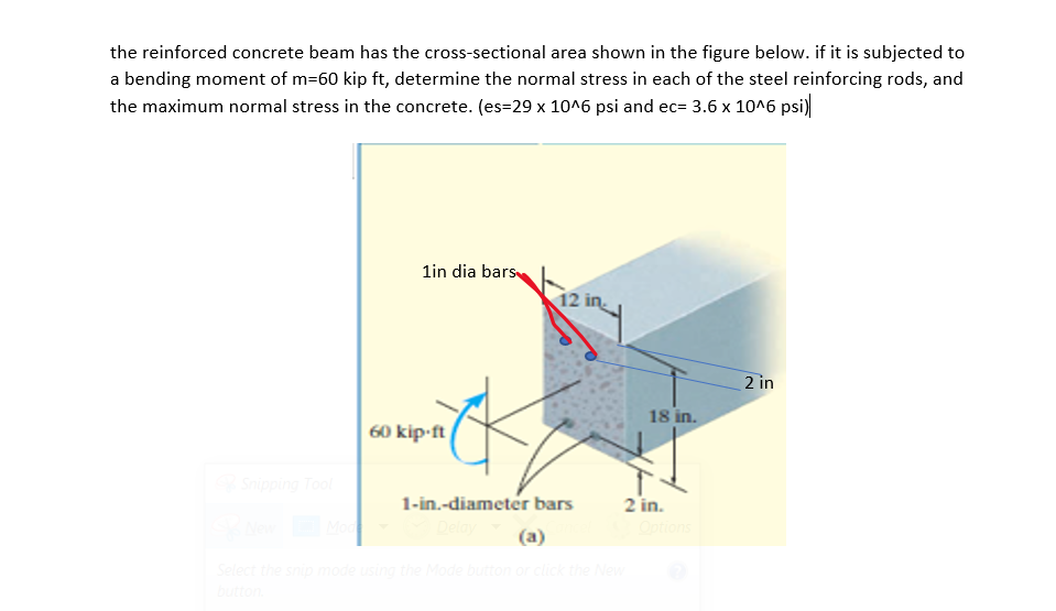 Solved the reinforced concrete beam has the cross-sectional | Chegg.com