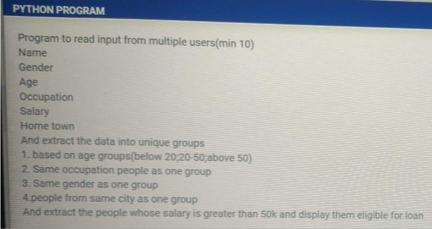 Solved PYTHON PROGRAM Take input from users: No. of products | Chegg.com