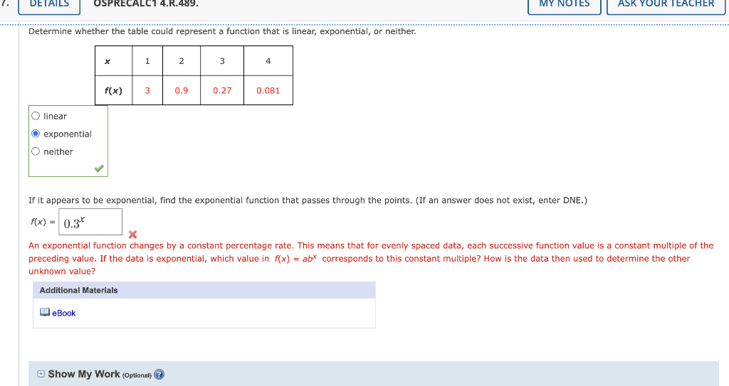 Solved Determine whether the table could represent a | Chegg.com