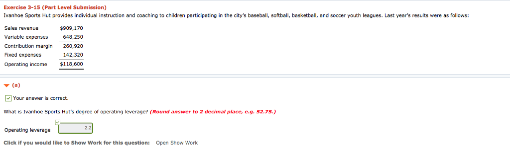 Solved Exercise 3-7 (Part Level Submission) Julianna | Chegg.com